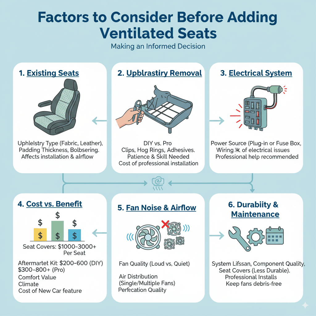 Can You Add Ventilated Seats to a Car? Cost, Parts, and Risks